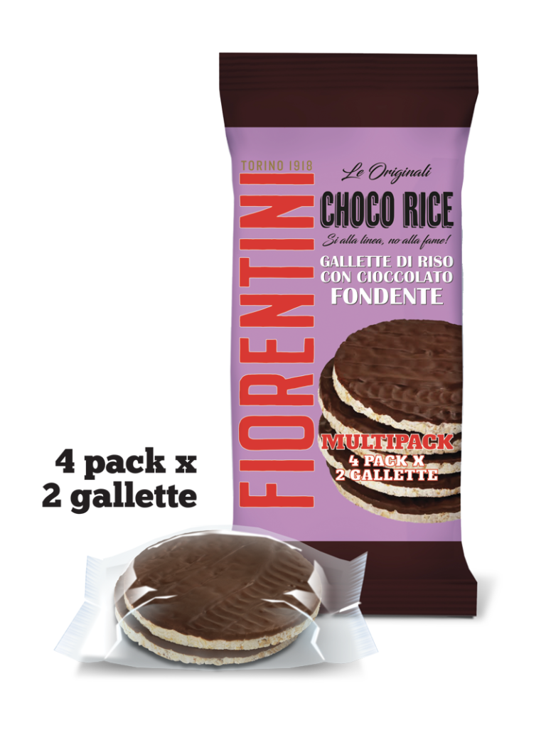 GALLETTE DI RISO CON CIOCCOLATO FONDENTE - MULTIPACK 4 PACK X 2 ...