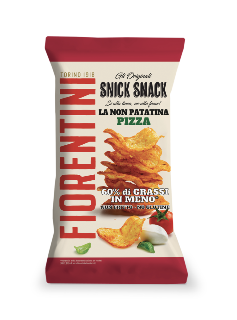 SNICK SNACK LA NON PATATINA GUSTO PIZZA MAXI FORMATO 120G - Fiorentini ...